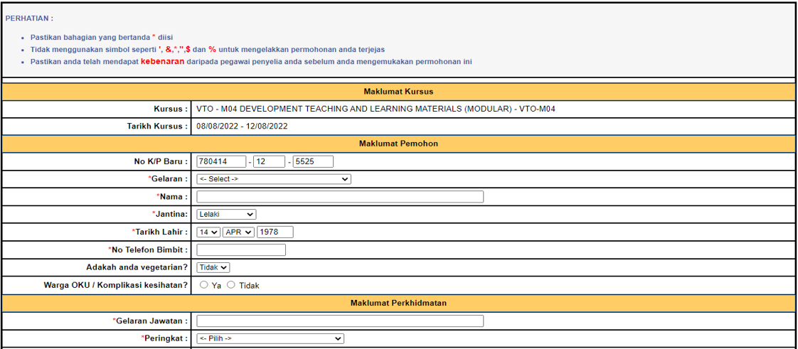 TATACARA PERMOHONAN : CIAST